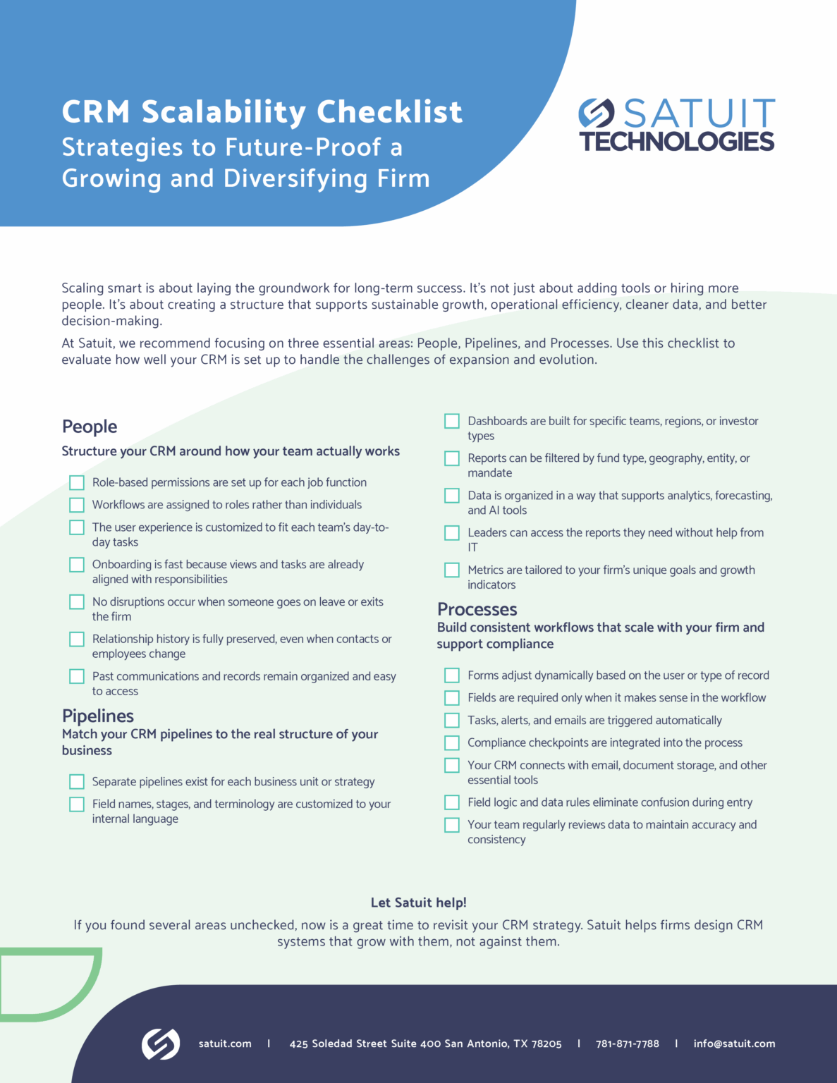 CRM Scalability Checklist